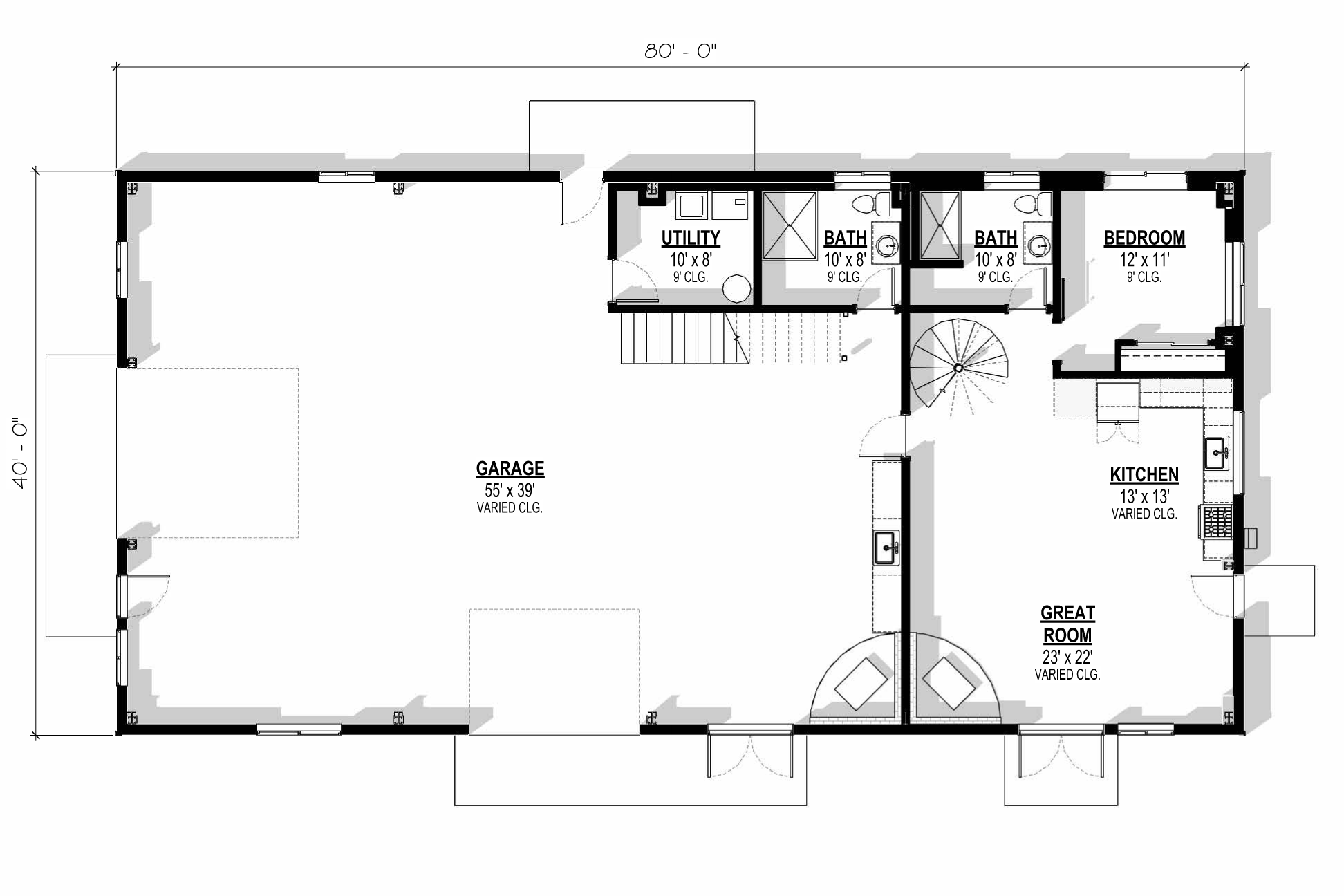 The Willow Creek Barndominium | Radius Home Plans
