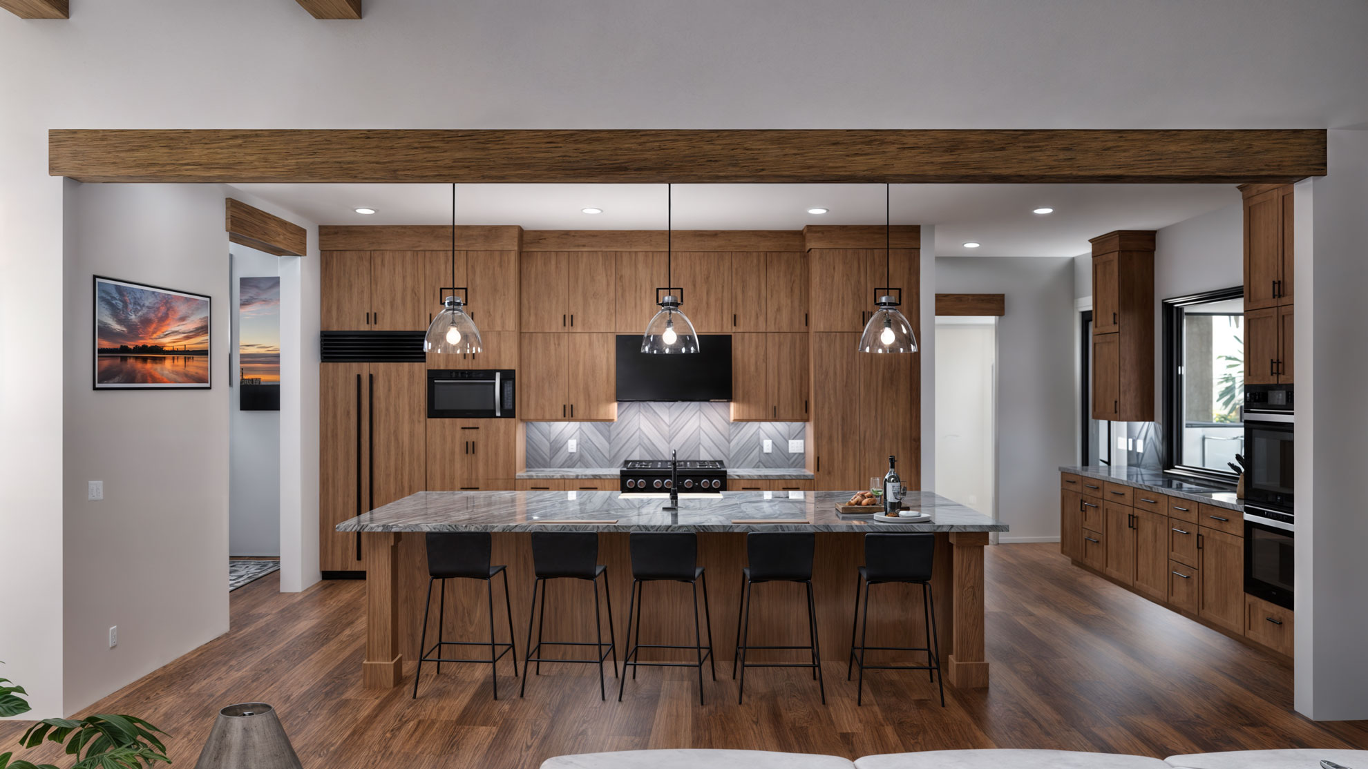 Modern Farmhouse Home Plan – Outdoor Kitchen | Radius Home Plans