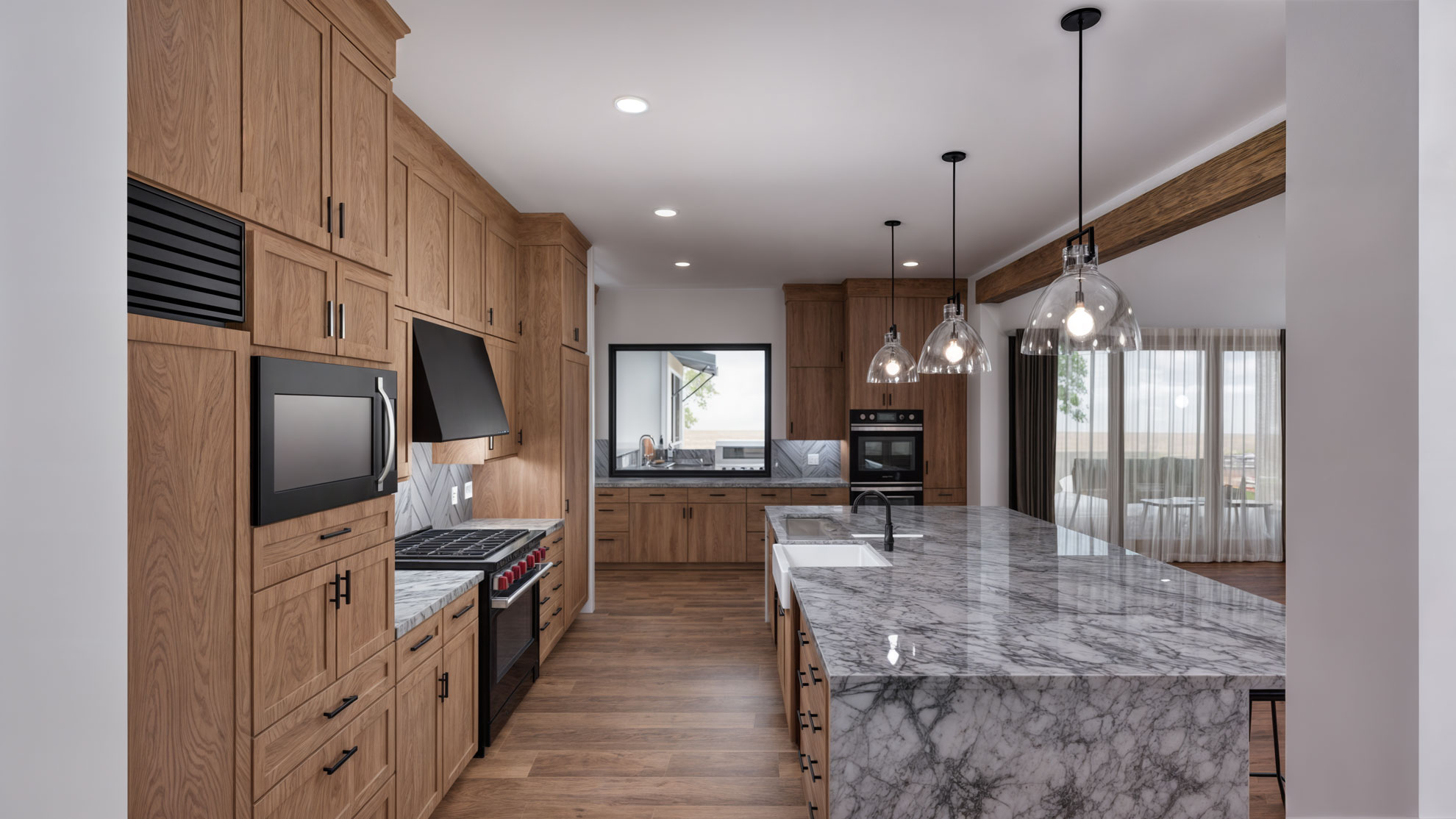 Modern Farmhouse Home Plan – Outdoor Kitchen | Radius Home Plans