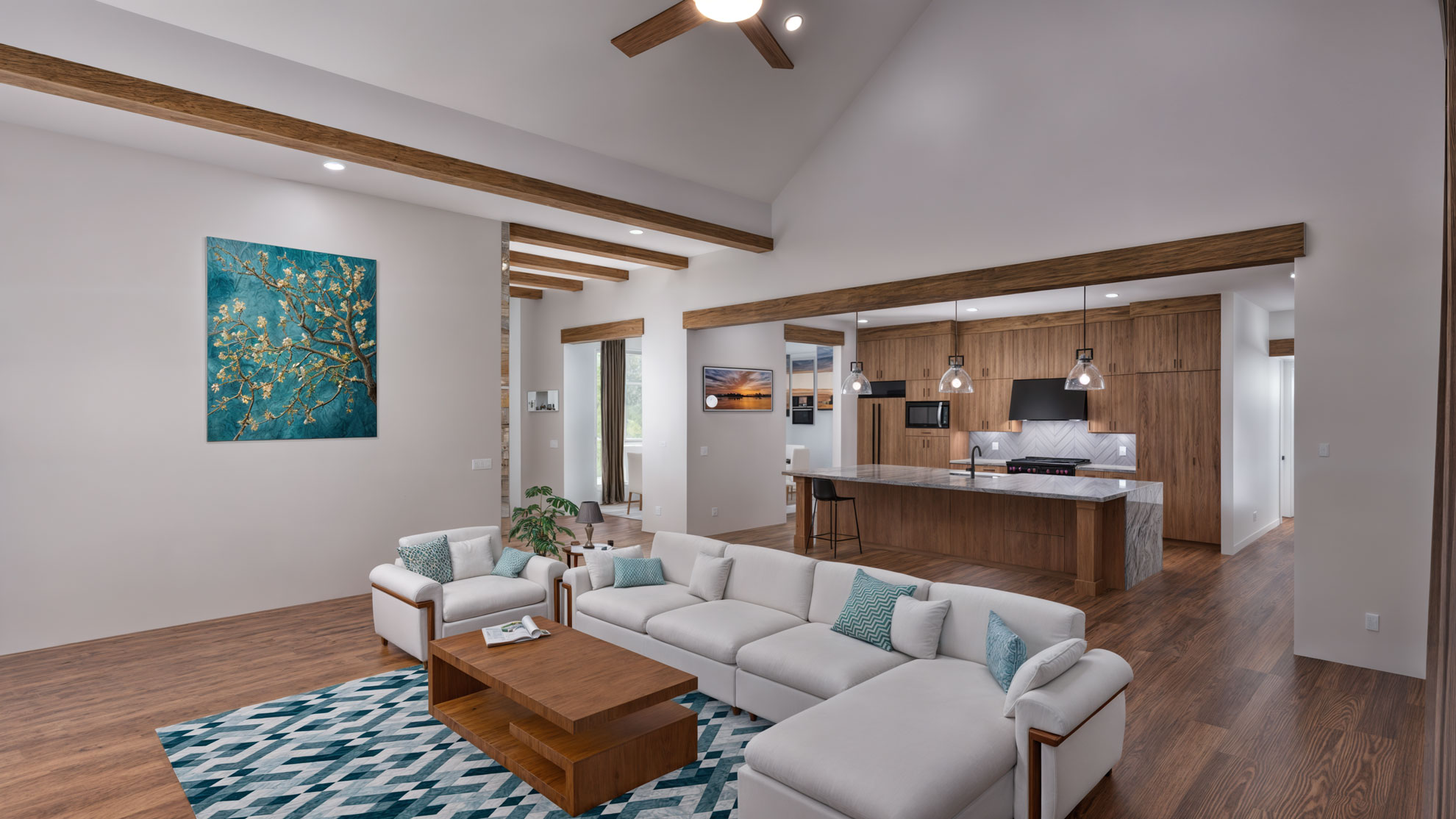 Modern Farmhouse Home Plan – Outdoor Kitchen | Radius Home Plans